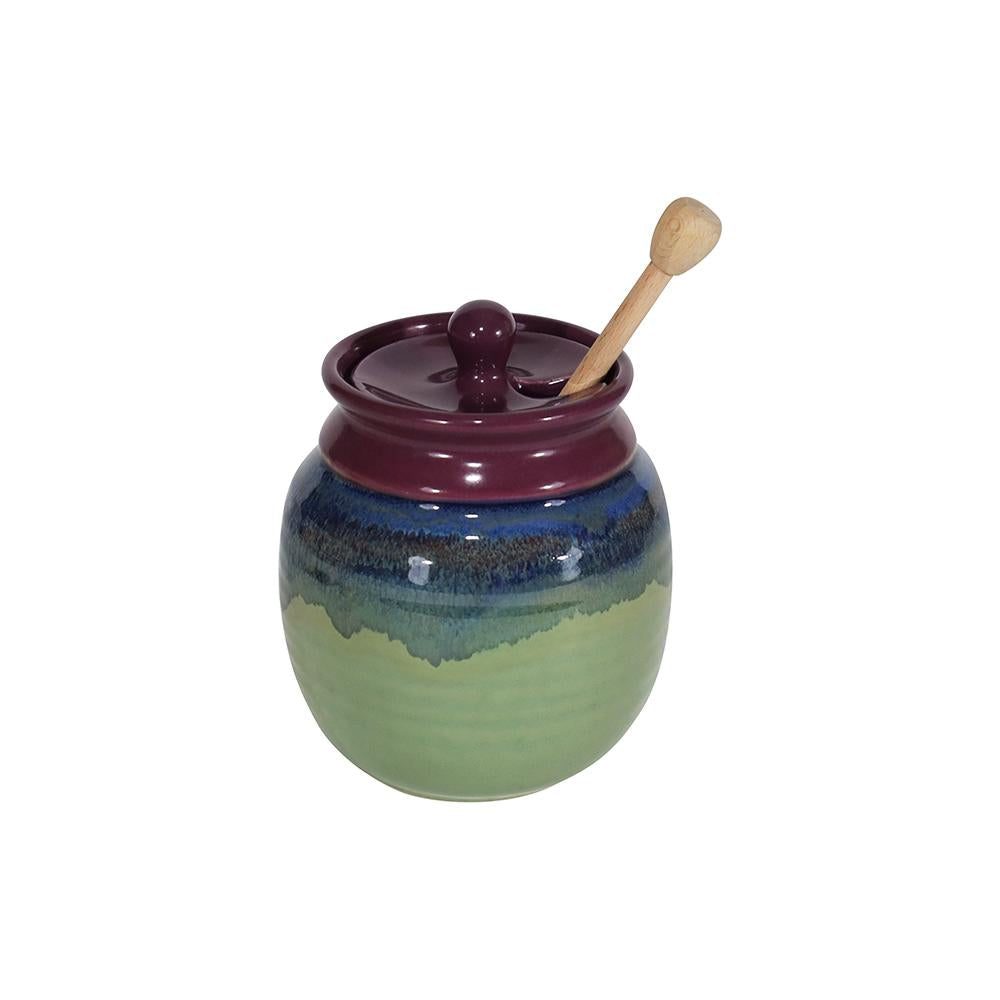 Handmade pottery Handmade Ceramic Honey Pot With Stick/Dipper (Pot ...