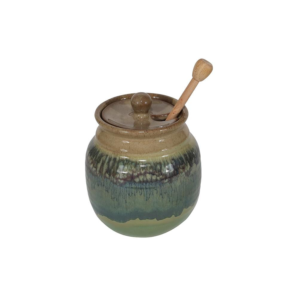 Handmade pottery Handmade Ceramic Honey Pot With Stick/Dipper (Pot ...
