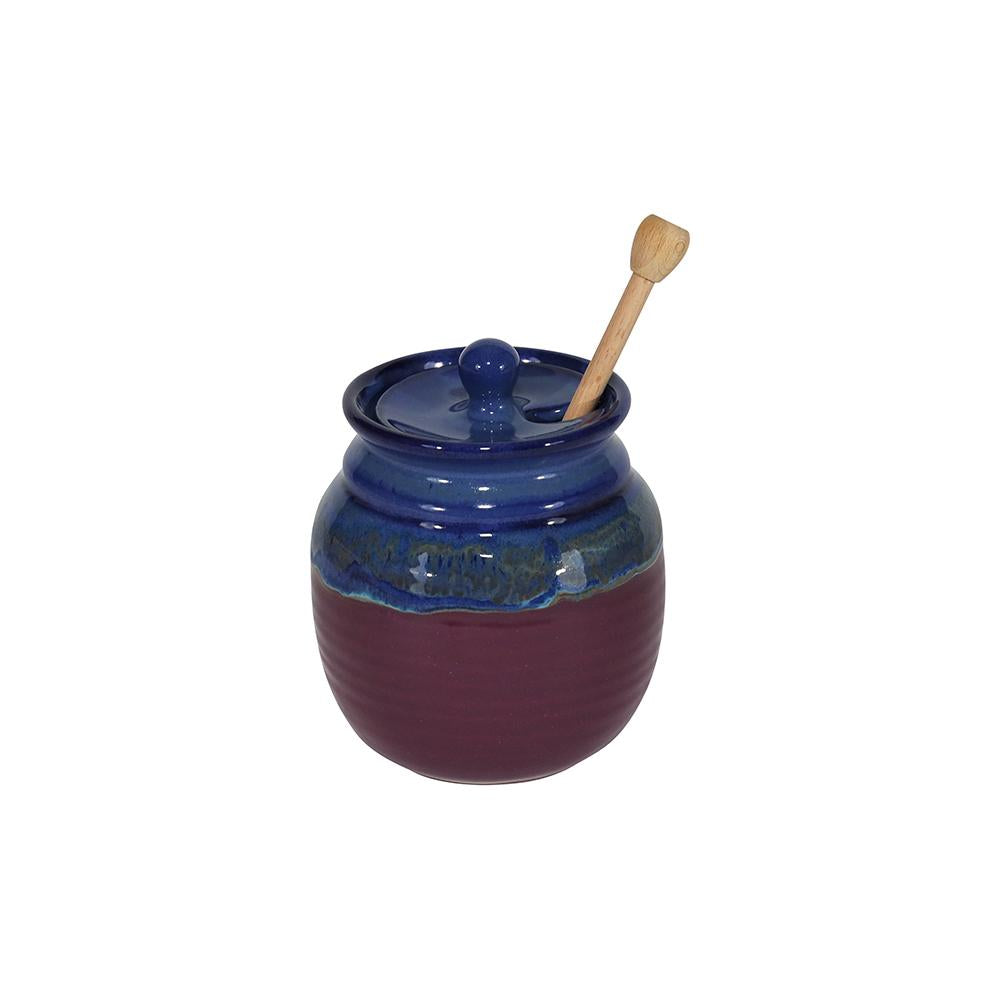 Handmade pottery Handmade Ceramic Honey Pot With Stick/Dipper (Pot ...